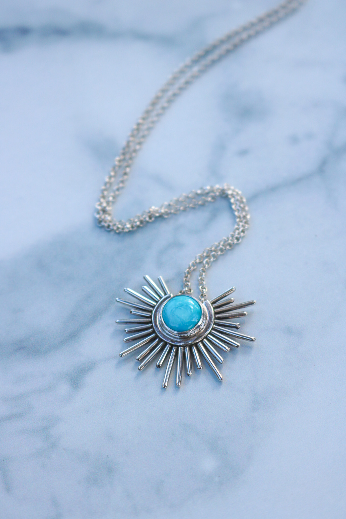 Turquoise Sunburst #3 - Reed + Rush